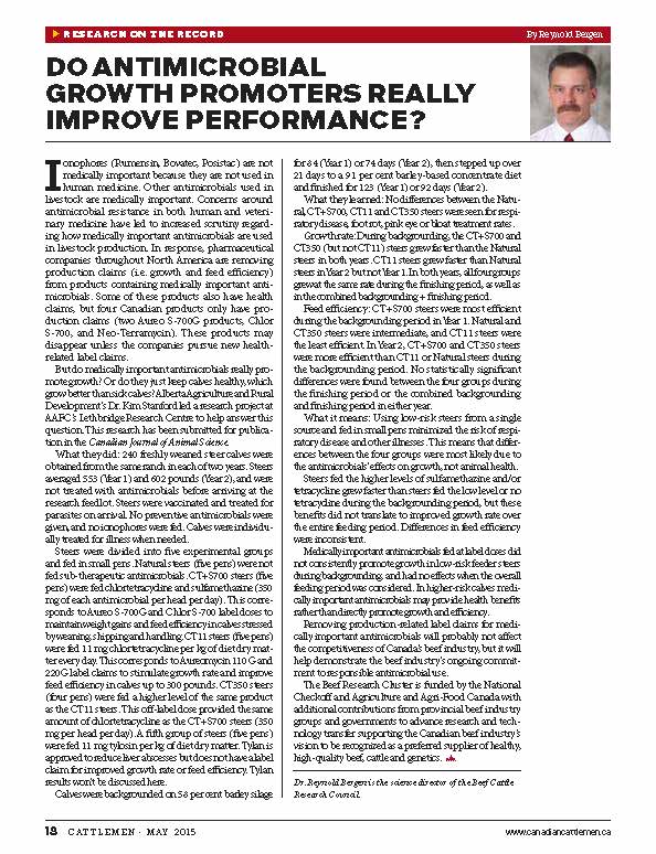 Do Antimicrobial Growth Promoters Really Improve Performance, or Just ...