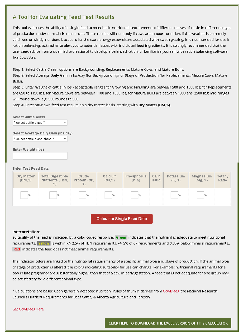 New Feed Testing Tools - BeefResearch.ca