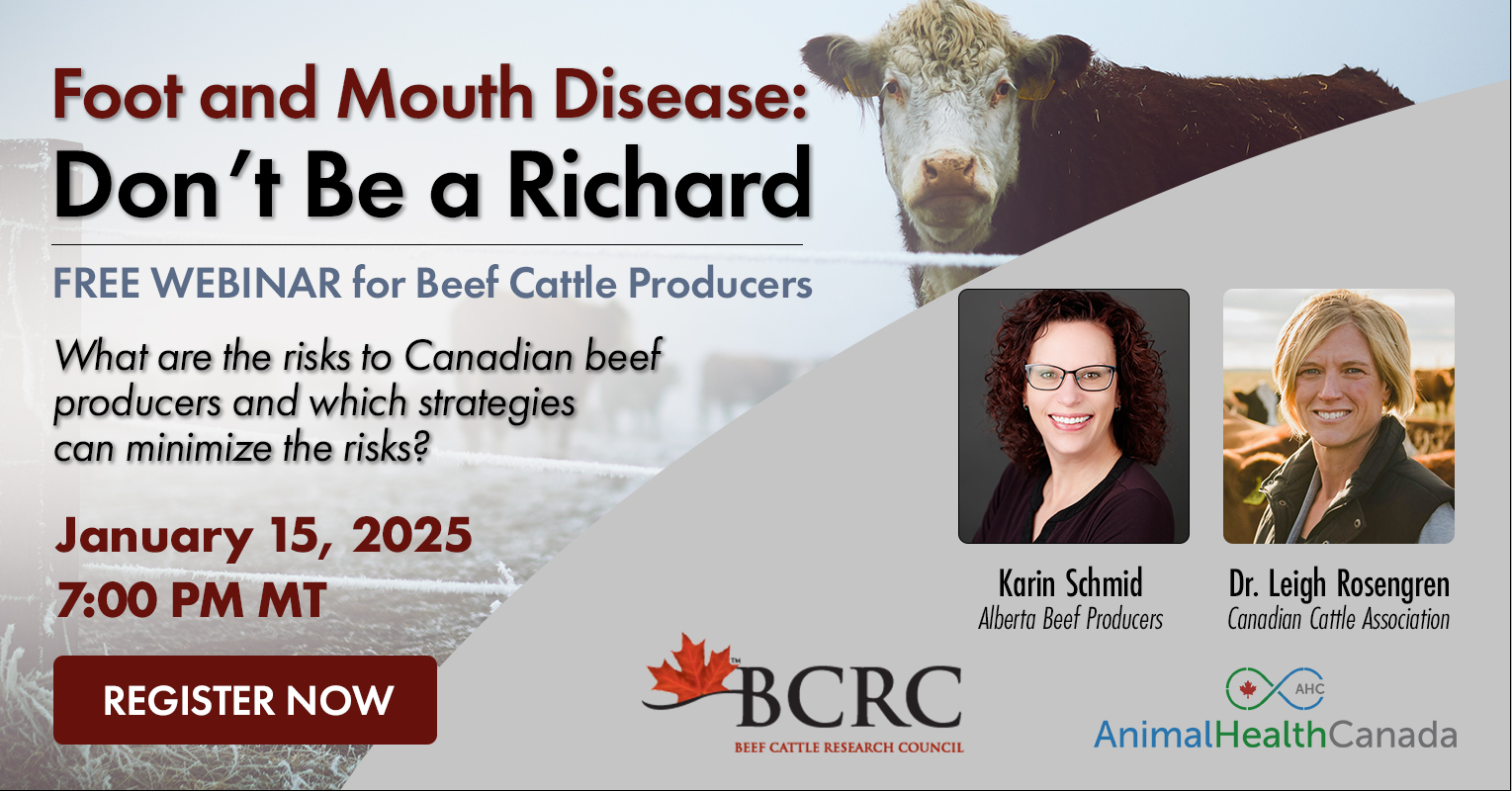 Webinar for Beef Producers -- Foot and Mouth Disease: Don't Be a Richard!